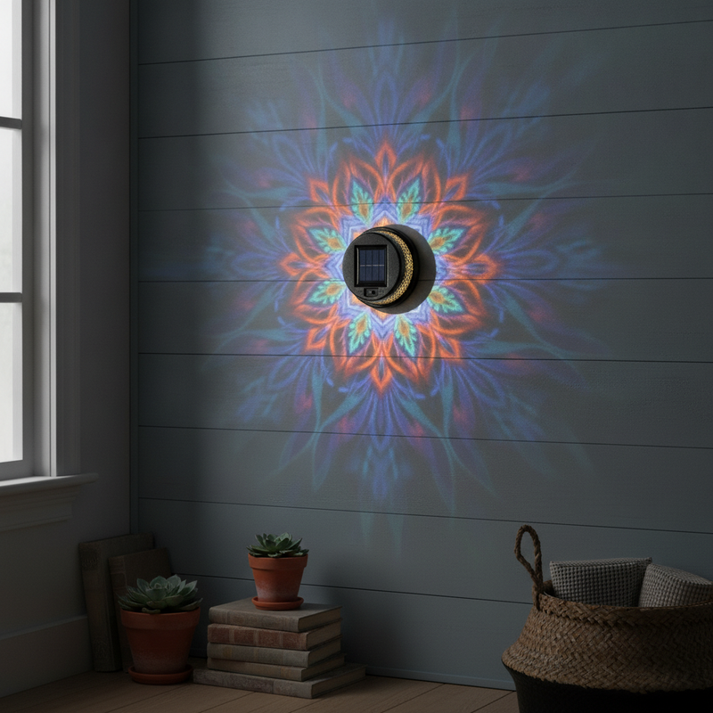 GloPetal™ Solar Wall Light Projector